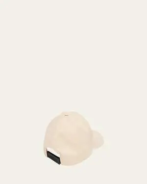 Moncler Logo Emblem Cotton Baseball Cap