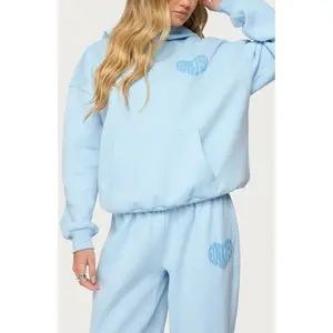 EDIKTED Logo Hoodie - Light-blue