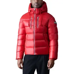 Mackage Victor Water Resistant Recycled Down Puffer Jacket - Dark Red