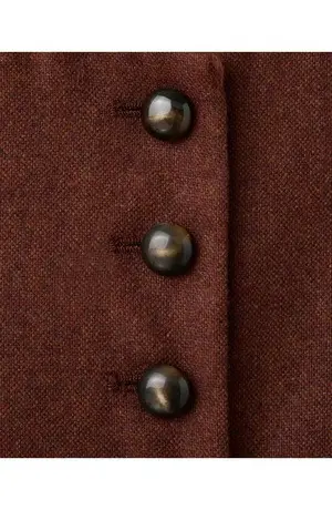 Mango Button-front Wool-blend Vest