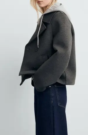 Mango Layered Hooded Jacket