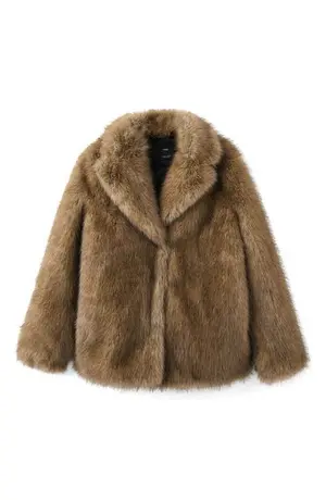 Mango Faux Fur Coat