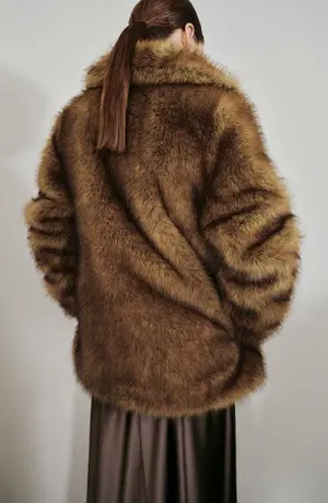 Mango Faux Fur Coat