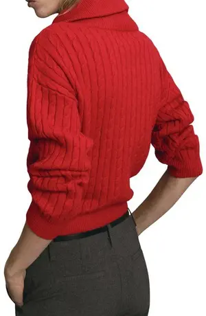 Mango Half-zip Stand Collar Sweater