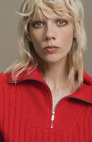 Mango Half-zip Stand Collar Sweater