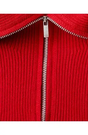 Mango Half-zip Stand Collar Sweater