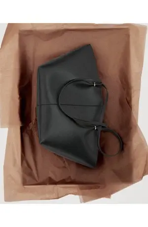 Mango Faux Leather Shopper Bag - Black