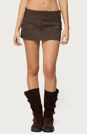 EDIKTED Pinstripe Miniskirt