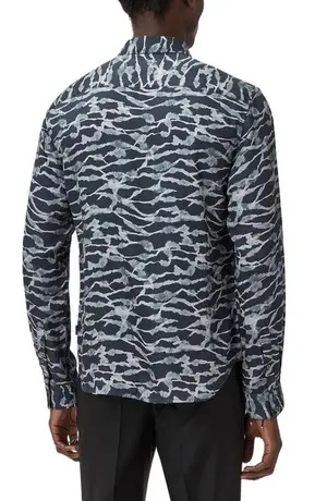 John Varvatos Rodney Abstract Print Modal Button-up Shirt