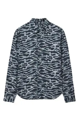 John Varvatos Rodney Abstract Print Modal Button-up Shirt