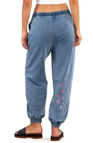 BILLY T Embroidered Jogger - Denim