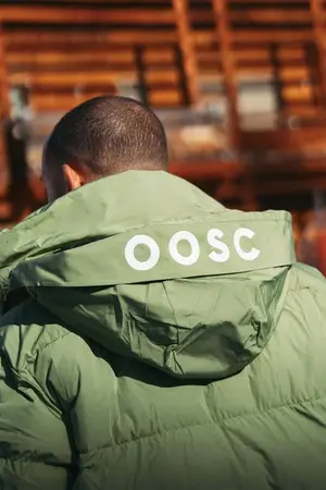 OOSC Oversized Recycled Puffer Jacket - Khaki
