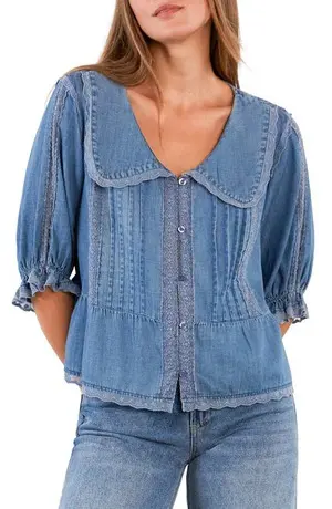 BILLY T Button-up Shirt With Ruffles