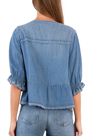 BILLY T Button-up Shirt With Ruffles