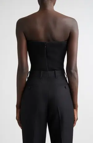 TOM FORD Wool Grain De Poudre Strapless Top