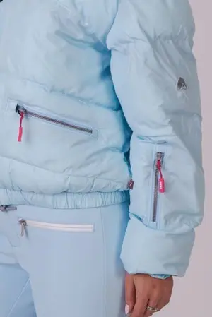 OOSC Cropped Puffer Jacket - Ice Blue