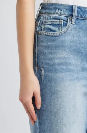 HIDDEN JEANS Ripped High-waist Wide-leg Jeans