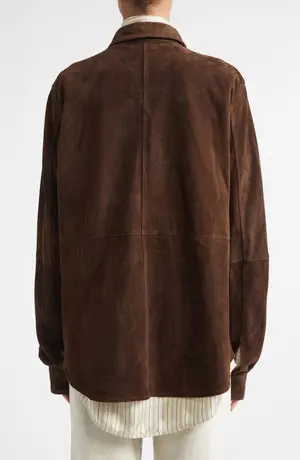 TOTEME Suede Overshirt - Bark