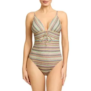 Robin Piccone Willow Keyhole One-piece Swimsuit - Red Multi