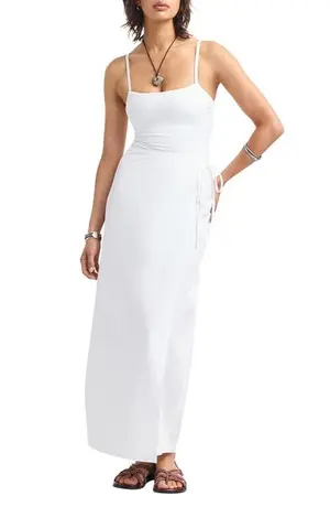 Vitamin A® Organic Linen Wrap Skirt - White