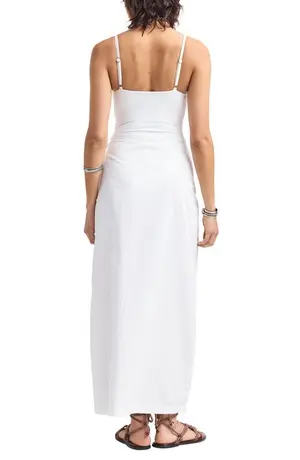 Vitamin A® Organic Linen Wrap Skirt - White