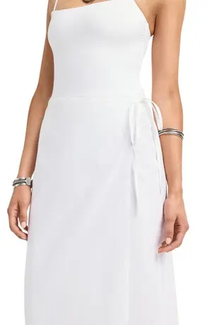 Vitamin A® Organic Linen Wrap Skirt - White