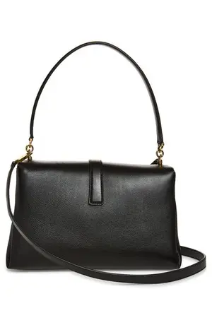 FERRAGAMO Medium Leather Top Handle Bag - Nero