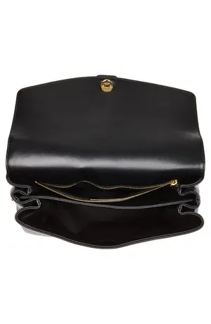 FERRAGAMO Medium Leather Top Handle Bag - Nero