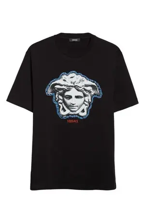 Versace La Greca Medusa Cotton Jersey Graphic T-shirt