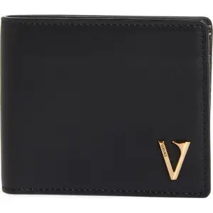 Versace V-emblem Leather Bifold Wallet