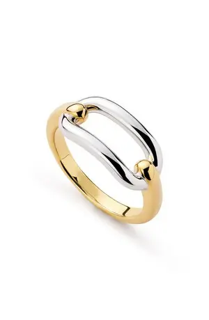 ANA LUISA Blake Two-tone Band Ring - Gold/silver