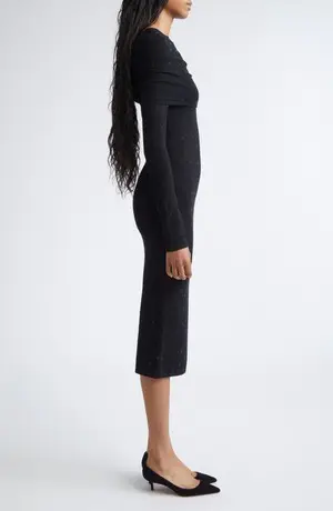 Max Mara Madatti Crystal Embellished Sweater Dress