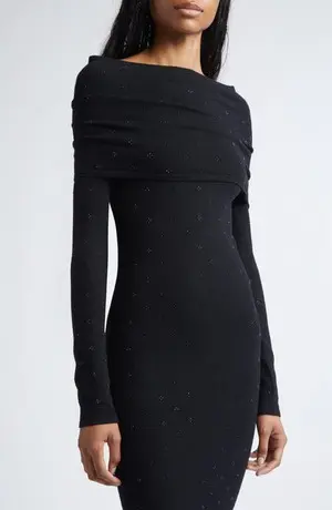 Max Mara Madatti Crystal Embellished Sweater Dress