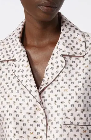 Max Mara Disco Monogram Paisley Pajama Shirt - Pink
