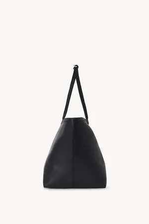 THE ROW Xl Stitched Park Tote Bag - Black / Black