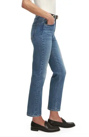 FAVORITE DAUGHTER The Valentina Super High Waist Ankle Straight Leg Jeans - Alton