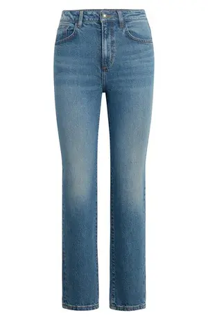 FAVORITE DAUGHTER The Valentina Super High Waist Ankle Straight Leg Jeans - Alton