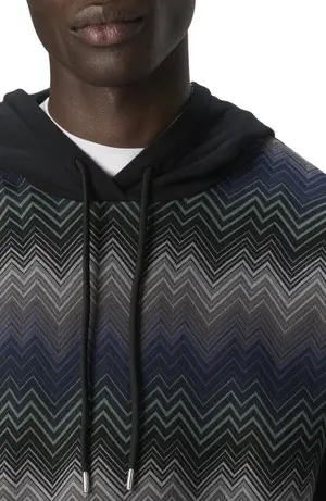 Missoni Hoodie With Zigzag Insert - Black