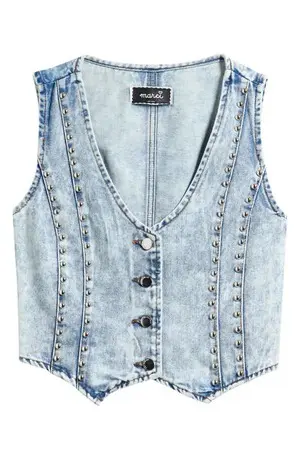 MARCI Studded Denim Vest