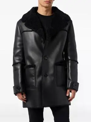 Philipp Plein Faux-shearling Trim Jacket