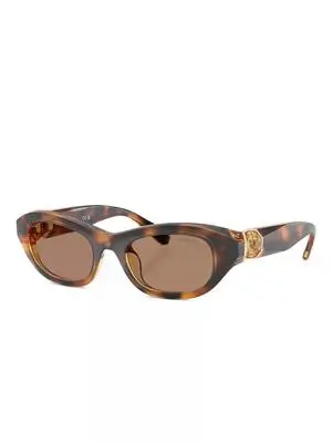 SWAROVSKI Oval-frame Tortoiseshell Sunglasses