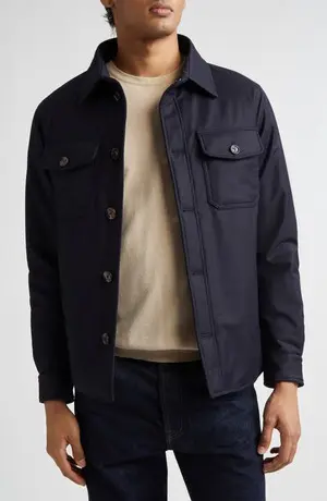 MOORER Duino Waterproof Virgin Wool And Cashmere Jacket - Blue