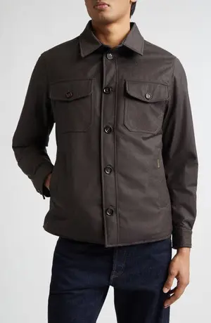 MOORER Duino Waterproof Virgin Wool And Cashmere Jacket - Brown