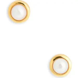 DEAN DAVIDSON Signature Freshwater Pearl Stud Earrings - Yellow Gold/pearl