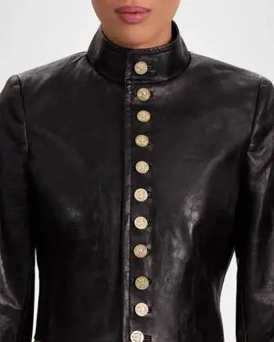 Alice + Olivia Emerson Vegan Leather Jacket