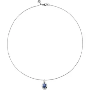 Monica Vinader Birthstone Locket Necklace - Sterling Silver/kynite