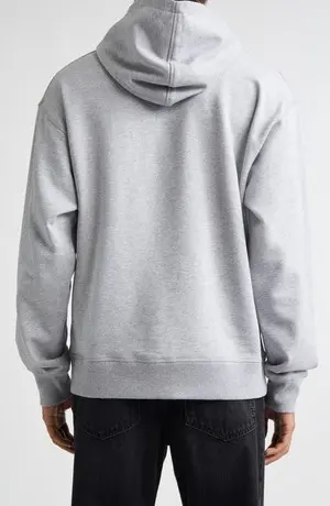 Balmain Logo Graphic Hoodie - Yeq Grey/black