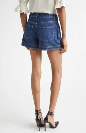 Cinq À Sept Marcia Rivet Detail Denim Skort