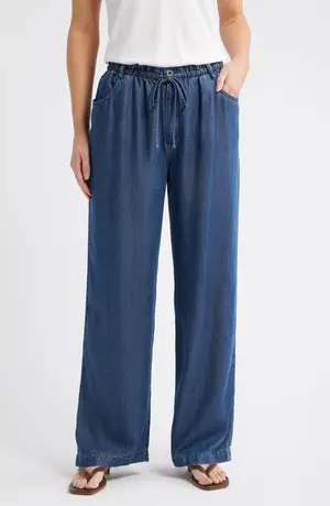 CLOTH & STONE Wide Leg Crop Denim Pants