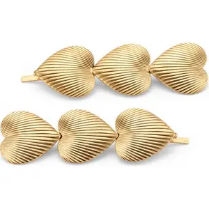LELET NY Juliette Heart Bobby Pins - Antique Gold